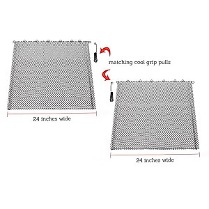 Enhance the Style of Your Fireplace with a Condar Mesh Screen. Fireplace Mesh Screen Curtain. 22" High. Includes 2 Panels, each 24" Wide.