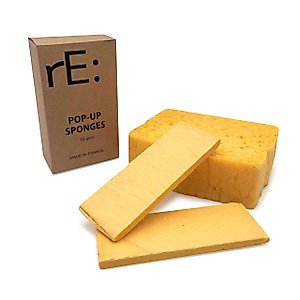 rE: Pop Up Sponges (10Pk) for dishwashing - Made from Vegetable Cellulose, Plastic Free, Biodegradable, Eco-Friendly