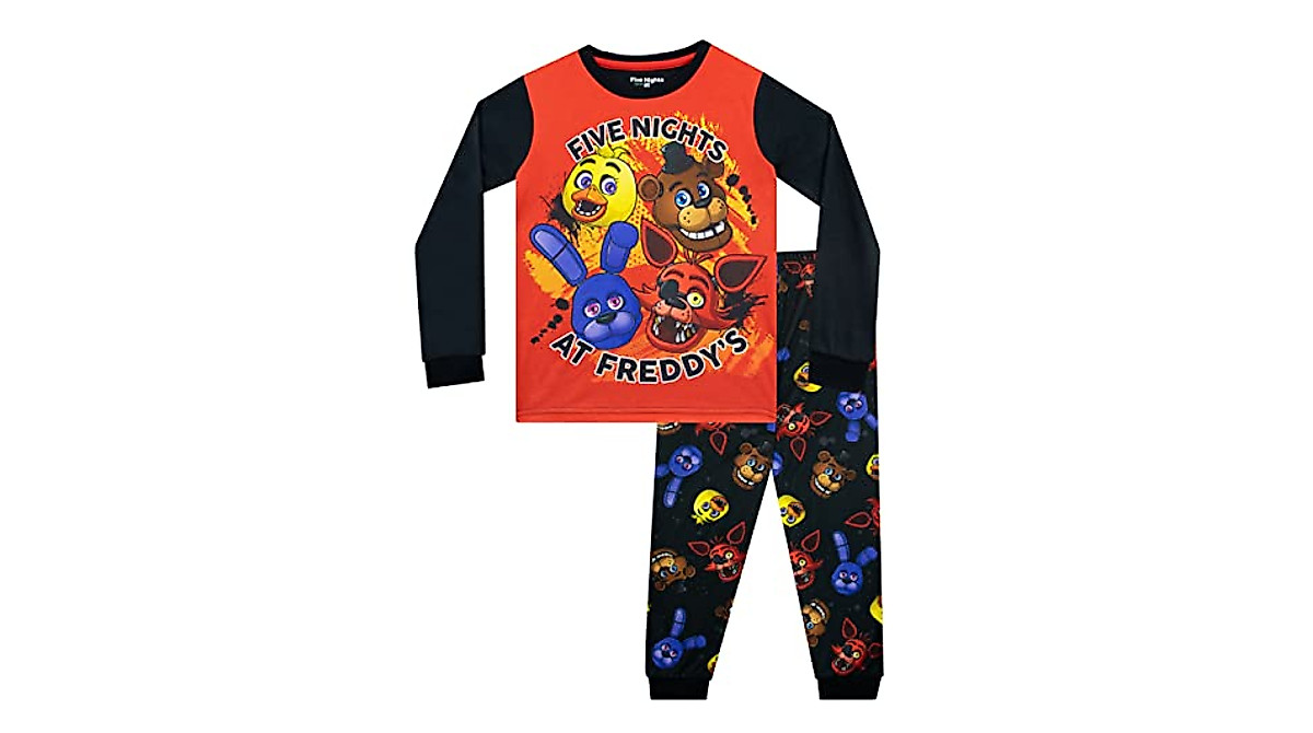 FNAF Boys Pajamas - Officially Licensed Freddy Fazbear Red Nightwear
