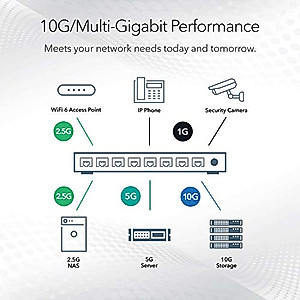 NETGEAR 10-Port Ultra60 PoE 10G Multi-Gigabit Ethernet Smart Switch (MS510TXUP) - Managed, with 8 x PoE++ @ 295W, 2 x 10G SFP+, Optional Insight Cloud Management, Desktop or Rackmount
