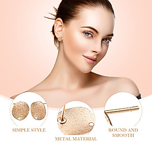 20PCS Alloy Earrings Post Blank Base with Loop Ear Pins earring studs for DIY Jewelry Making (Golden)