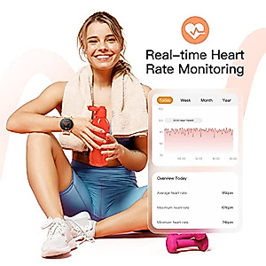 AGPTEK Smart Watches for Women, 5ATM Waterproof Swimming Smartwatch for iPhone Android Phones, Fitness Tracker Watch Support Heart Rate Monitor Pedometer Sleep Monitor, LW11 Pro