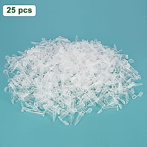 FunChem Microcentrifuge Tubes, Polypropylene Graduated Transparent Plastic Centrifuge Test Vials with Flat-Top Snap Cap, 1.5 mL, Pack of 500
