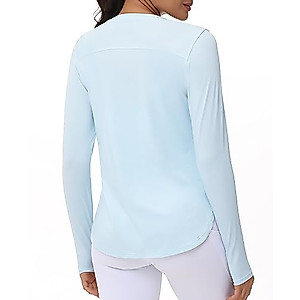 Dragon Fit Womens Lightweight Workout Shirts Slim Fit Long Sleeve Yoga Tops with Thumb Hole