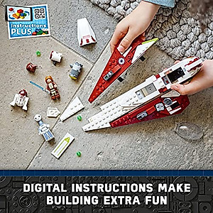 LEGO Star Wars OBI-Wan Kenobi's Jedi Starfighter 75333 Building Toy Set - Features Minifigures, Lightsaber, Clone Starship from Attack of The Clones, Great Gift for Kids, Boys, and Girls Ages 7+