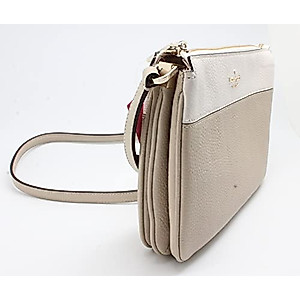 Kate Spade New York Leila Colorblock Triple Gusset Crossbody in Light Sand