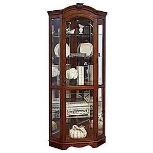 Beaumont Lane Corner Curio Cabinet in Medallion Cherry