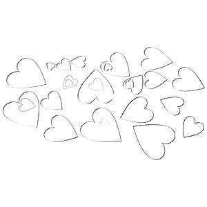 Sizzix Thinlits Die Set 25PK Stacked Tiles Hearts by Tim Holtz, 665858, Multicolor