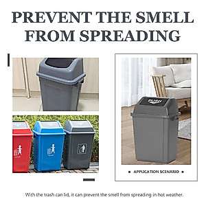 Uonlytech Swing Trash can Lid Replacement Swing Top Wastebasket Lid Gallon Trash Can Replacement Lid Plastic Trash Can Lid Wastebasket for Outdoor/Restaurant//Kitchen Garbage can Lid