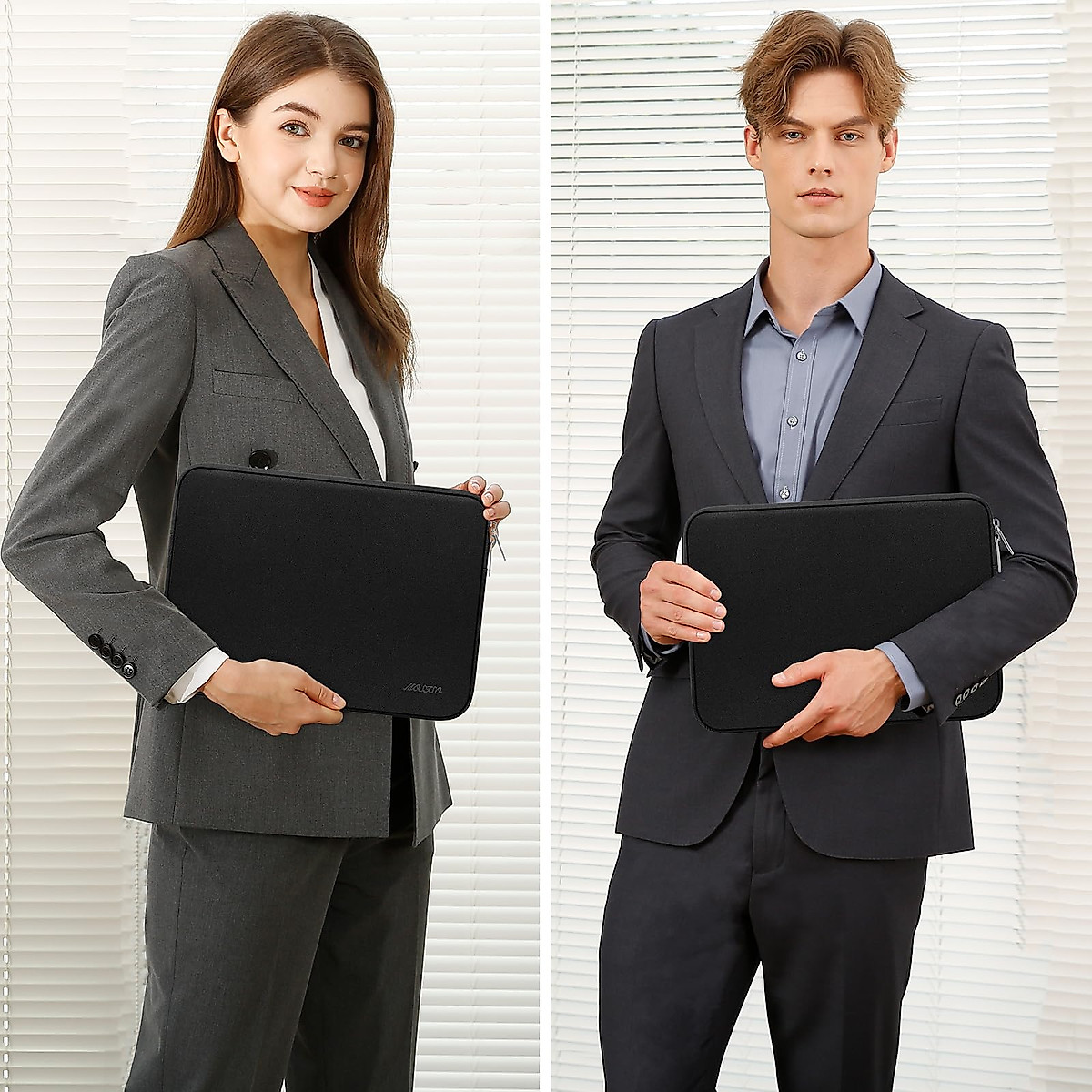 MOSISO Laptop Sleeve Compatible with MacBook Air/Pro, 13-13.3 inch Notebook, Compatible with MacBook Pro 14 inch 2023-2021 A2779 M2 A2442 M1, Neoprene Bag with Small Case, Black