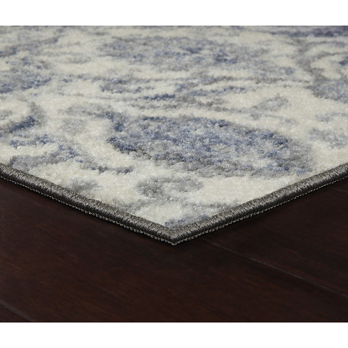 Maples Rugs Blooming Damask Rug, 1 ft 8 in x 2 ft 10 in, Grey/Blue