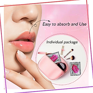 Adofect 30 Pieces Collagen Crystal Lip Masks, Collagen Lip Pads Great for Moisturizing, Remove Dead Skin, Anti Chapped & Anti-Aging and Plump Your Lips, Pink