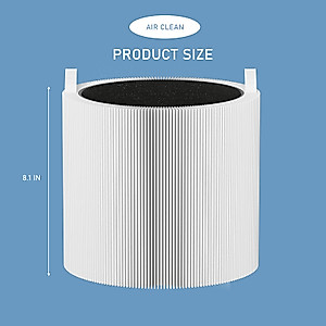 511 True HEPA Filter Replacement Compatible with Blueair Blue Pure 511 Air Cleaner Purifier, 2-in-1 HEPA Filter with Activated Carbon Filter, 2 Pack