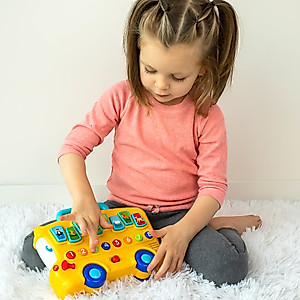 Animal Sounds Bus for Babies 6 Months Old & Up with Lights, Music, Numbers, Volume Control & More - Educational Baby Musical Toys