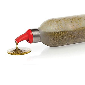 Lawei 6 Pack 15 oz Plastic Squeeze Condiment Bottle - Plastic Squirt Bottles with Lids and Colored Tips - Perfect for Condiments, Sauce, BBQ, Dressings, Syrup, Arts and Crafts