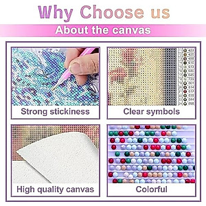 RMSGOZO Angel Diamond Painting Kits - Flower Angels Diamond Painting, 5D Full Round Gemstone Art Cross Stitch Kit for Adults, for Home Decor Living Room Decor Or Gifts 20X20 Inch