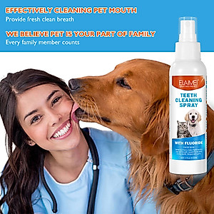 Dog Breath Freshener, Dog Teeth Cleaning Spray, Freshens Breath Instantly, Dog Dental Spray, Pet Fresh Breath Dental Spray, Dog Mouthwash Without Brush Fights Tartar (1pack)