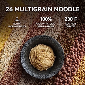 Zhuangmian Vegan Noodles, Non-Fried Ramen Noodles, Flaxseed Oil, Tomato & Mushroom Flavor, Low-Fat High-Fiber, 6-Pack (600g)