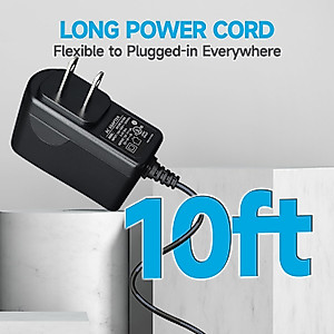UL Listed 12V 1A 10ft Power Supply Adapter with 3 Tips, 12V 1000mA 12W AC Adapter Charger Replacement for LED Strip Light Keyboard BT Speaker Router CCTV Camera Webcam DVR NVR and More