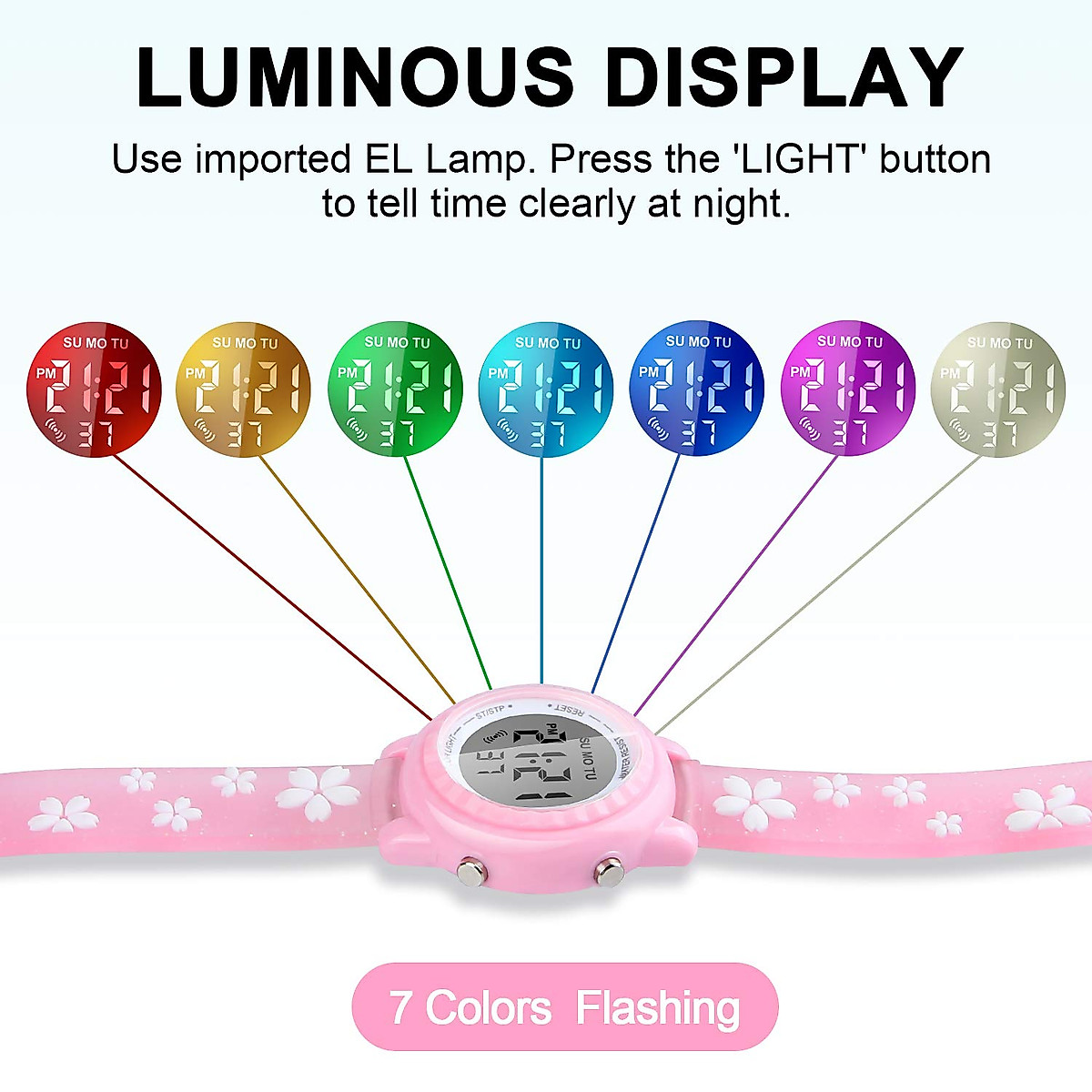 Viposoon Gifts for 3 4 5 6 7 8 9 Year Old Girls, 3D Kids Waterproof Watch Toy for 4-8 Year Old Girls Birthday Gifts for 3-10 Year Old Girls