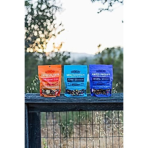 Harmony Trail Mix Variety Pack with 13-Oz. Mega Mountain, 10-Oz. Colossal Keto, and 10-Oz. Amped Omega-3 Trail Mix