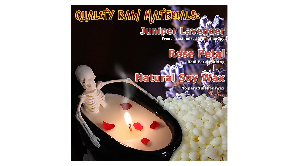 Creepy Skeleton Candle for Halloween Decor