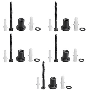 Mairuker Sliding Barn Door Hardware 1.38in Black Spacer Replacement Barn Door Hardware Kit with Screws for 16" Stud Wall (Set of 5)