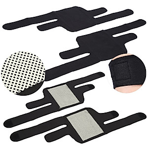 . life Heated Knee Brace Wrap, Portable Tourmaline Knee Support Brace, Magnetic Self Heating Knee Pad Adjustable Knee Wraps, Knee Wraps for Arthritis Joint Pain Relief Injury