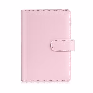 Sooez A6 Notebook Binder, 6 Ring Planner with Stylish Design, Loose Leaf Personal Organizer Binder Cover with Magnetic Buckle Closure, PU Leather Binder for Women with Macaron Colors, 7.48"x5.2"