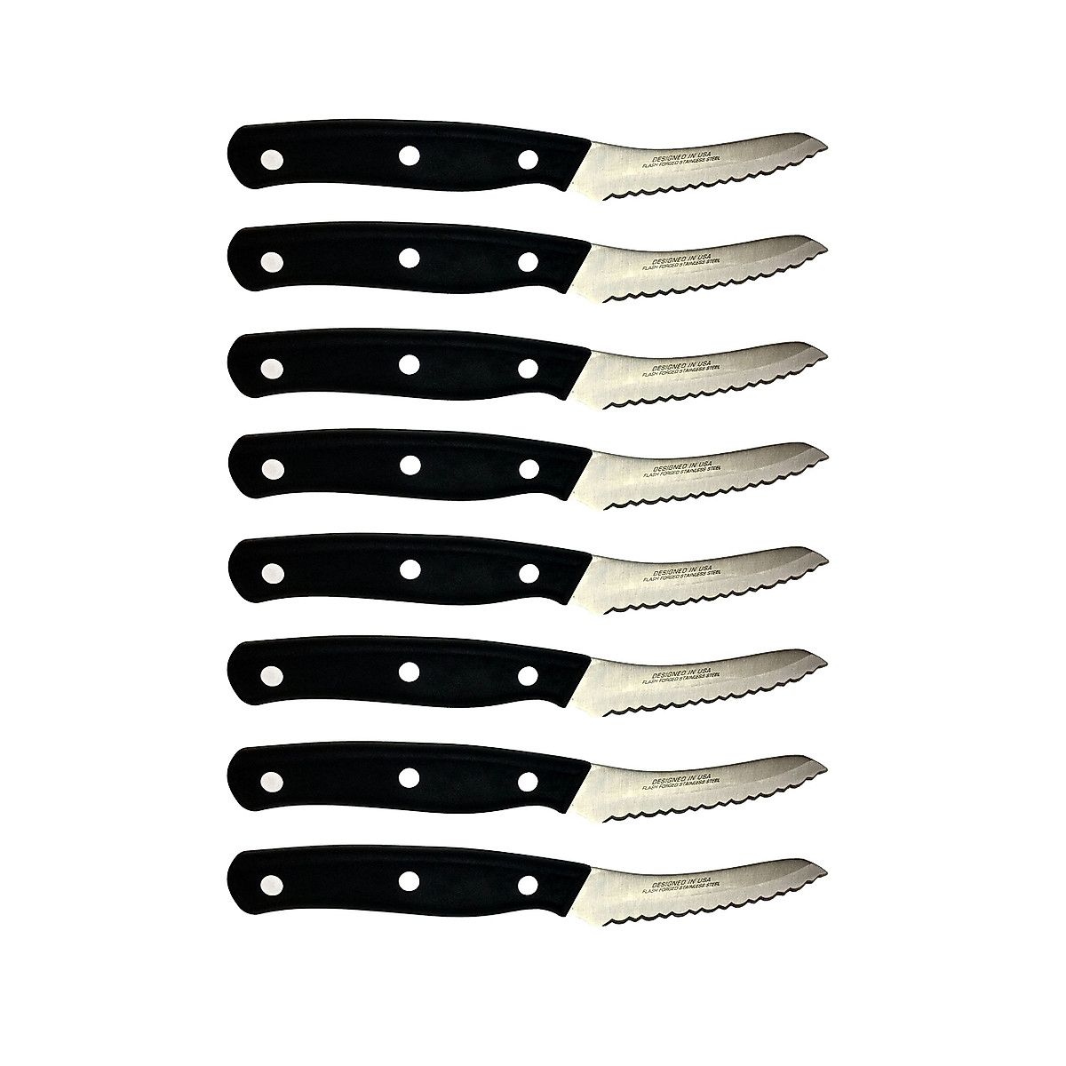 Miracle Blade World Class Quality 4'' Steak Knife Set, 9 Piece: 8 Steak Knives with a Mini Wood Block