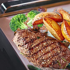 Extra-Large Nonstick Ceramic Electric Griddle - Make up to 12 Pancakes or Eggs at Once