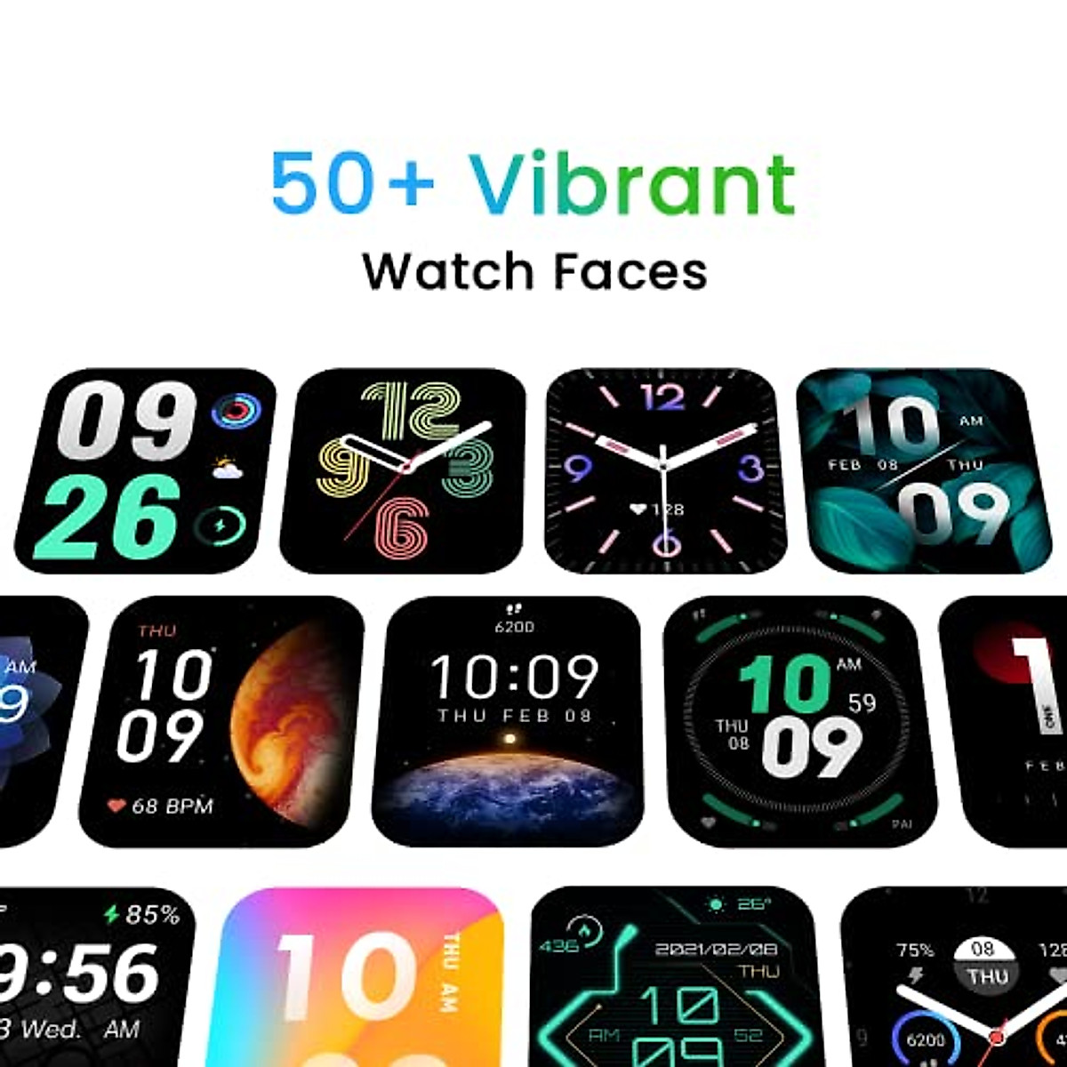 Certified Refurbished Amazfit Bip 3 Smart Watch for Android iPhone, Health Fitness Tracker with 1.69" Large Display,14-Day Battery Life, 60+ Sports Modes, Blood Oxygen Heart Rate Monitor, Black