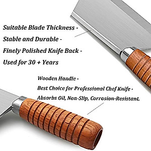 SELECT MASTER Meat Cleaver - Professional Chinese Chef Knife - Heavy Duty Bone Chopper Kitchen Knife - Super Thick Blade - for Home & Restaurant from