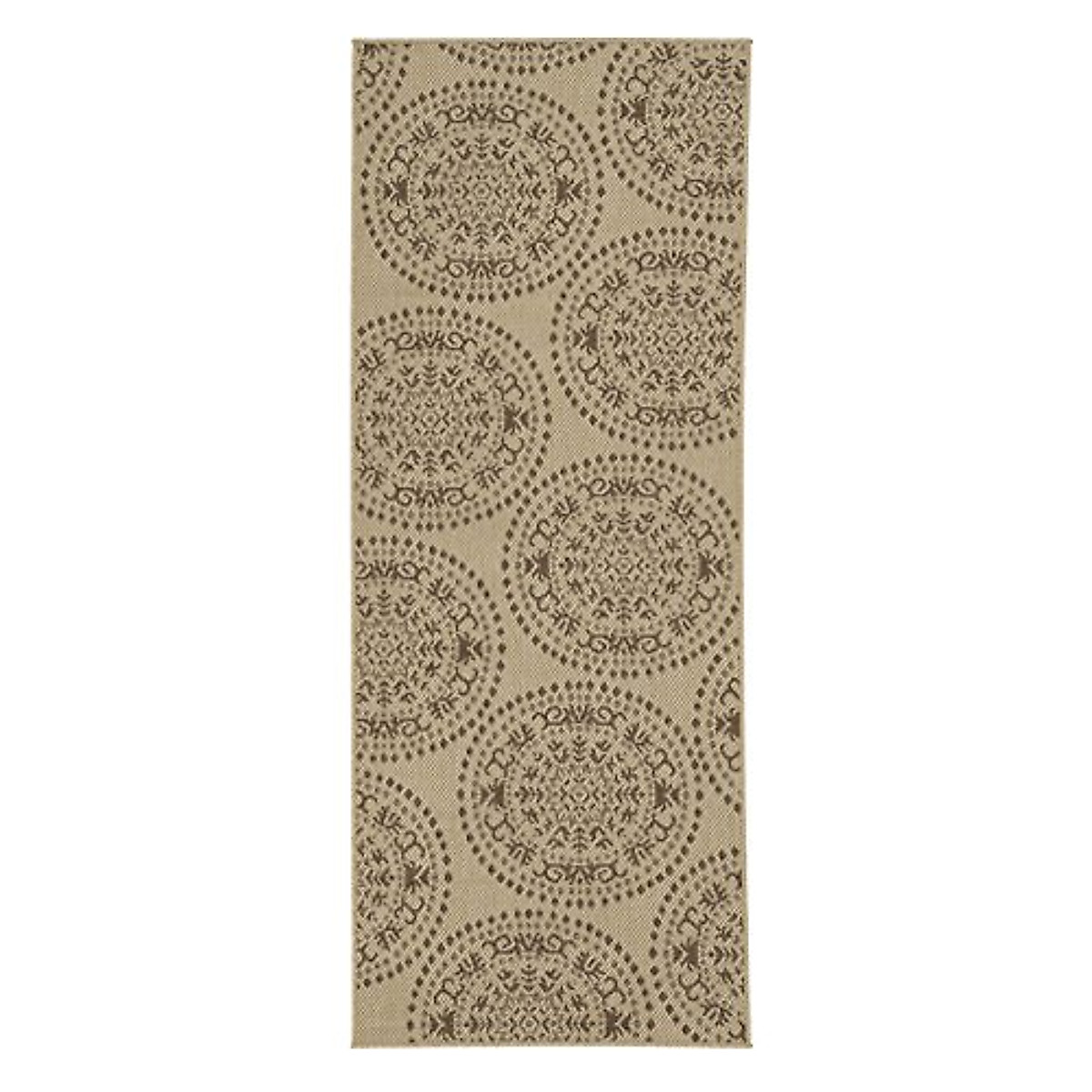 Silk Road Concepts Collection Rugs, 2'7" x 7', Beige Medallion
