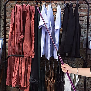 BESPORTBLE Outdoor Room Essentials Clothes Reaching Rod 63 Adjustable Clothes Fork Pole Clothes Fork Clothes Picking Rod for Hanging Clothes, Shutters, Closet, Ceiling Garment Rod Dorm