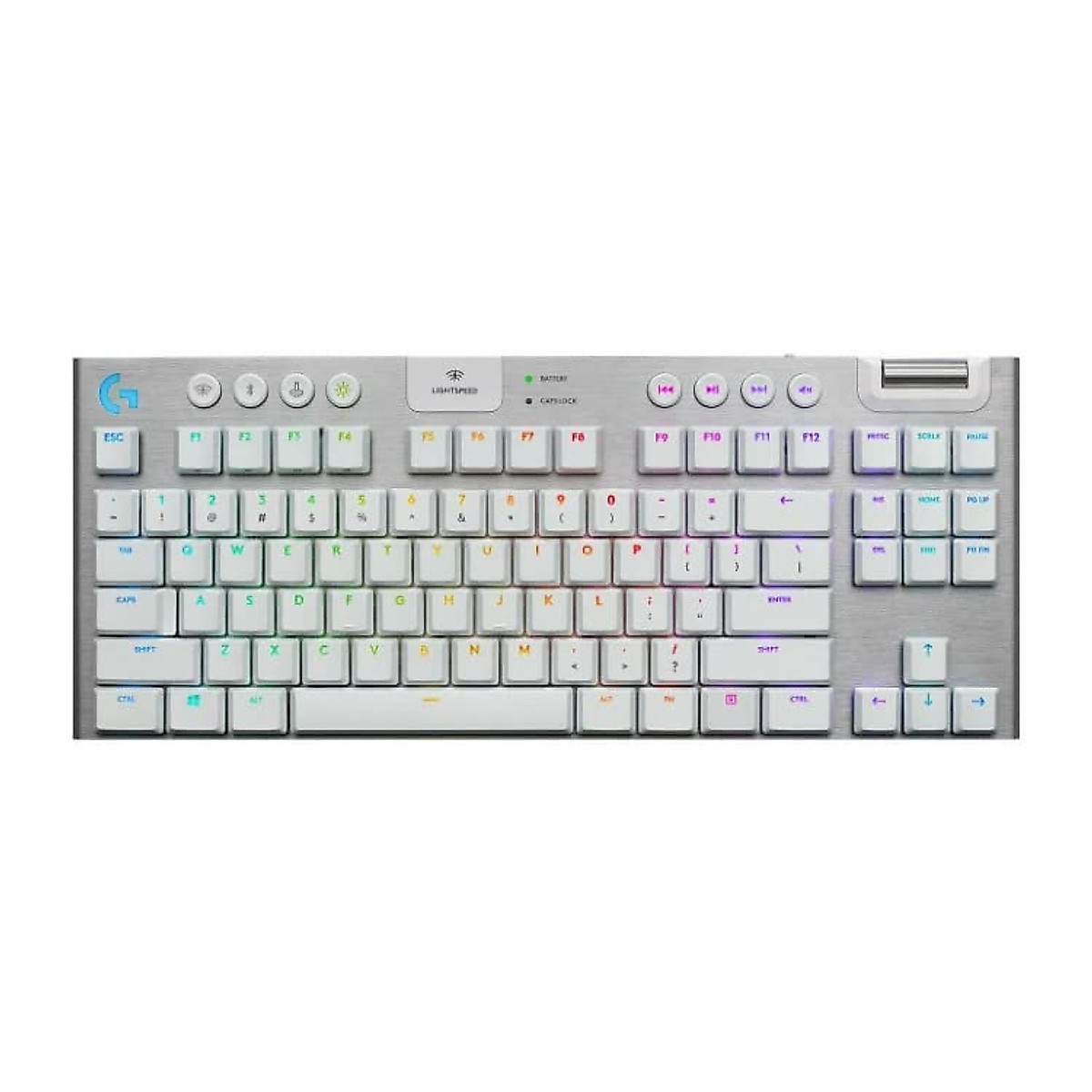 Logitech G915 TKL Tenkeyless Lightspeed Wireless RGB Mechanical Gaming Keyboard (White) Bundle with Logitech G502 X Lightspeed Wireless Gaming Mouse (White) and 4-Port USB 3.0 Hub (3 Items)