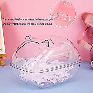 Generic Hamster Bathtub Sand House Small Animal Bath Transparent Container Box (M)