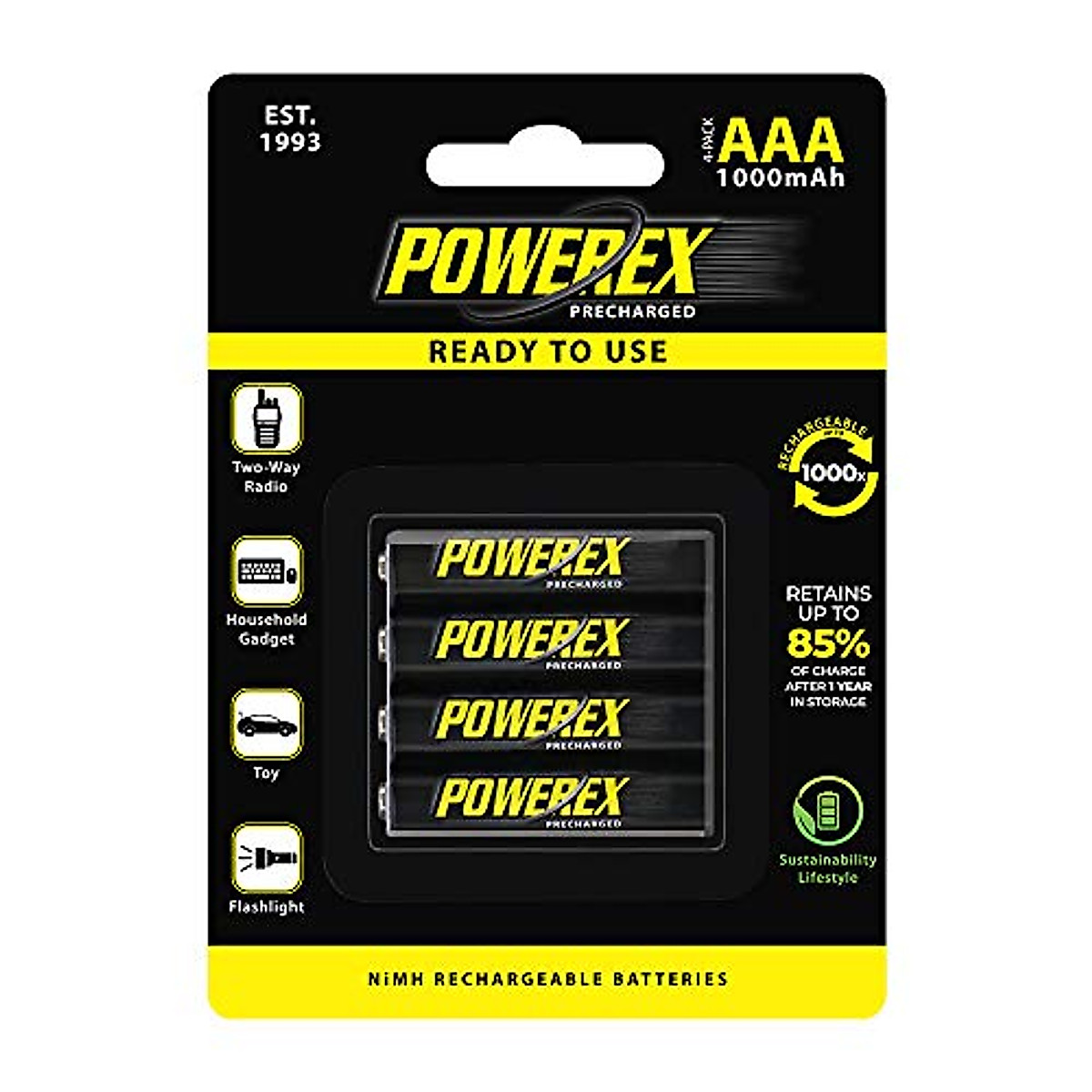 Powerex Pro High Capacity Rechargeable AA NiMH Batteries (8-Pack) + Powerex Precharged Rechargeable AAA NiMH Batteries (4-Pack)