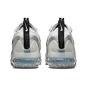 Nike Men's Air Vapormax 2021 Flyknit Sneaker, White/White/Black/Metallic Silver, 9