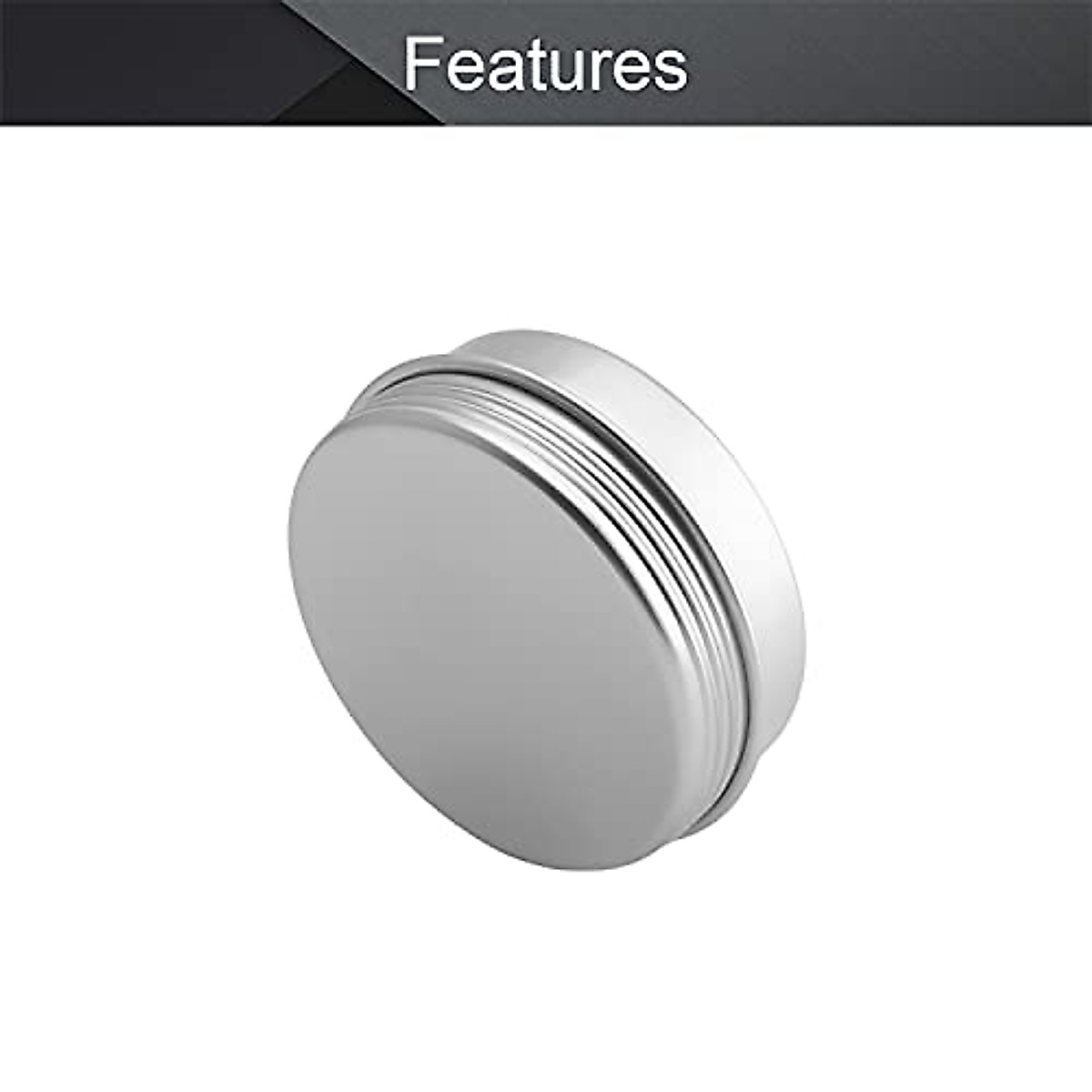 Othmro 6pcs 0.7oz Metal Round Tins Aluminum Tin Cans Containers with Screw Lid, 50 * 20mm(DxH) Silver tin cans for Salve, Spices, Lip Balm, Tea or Candies 20ml