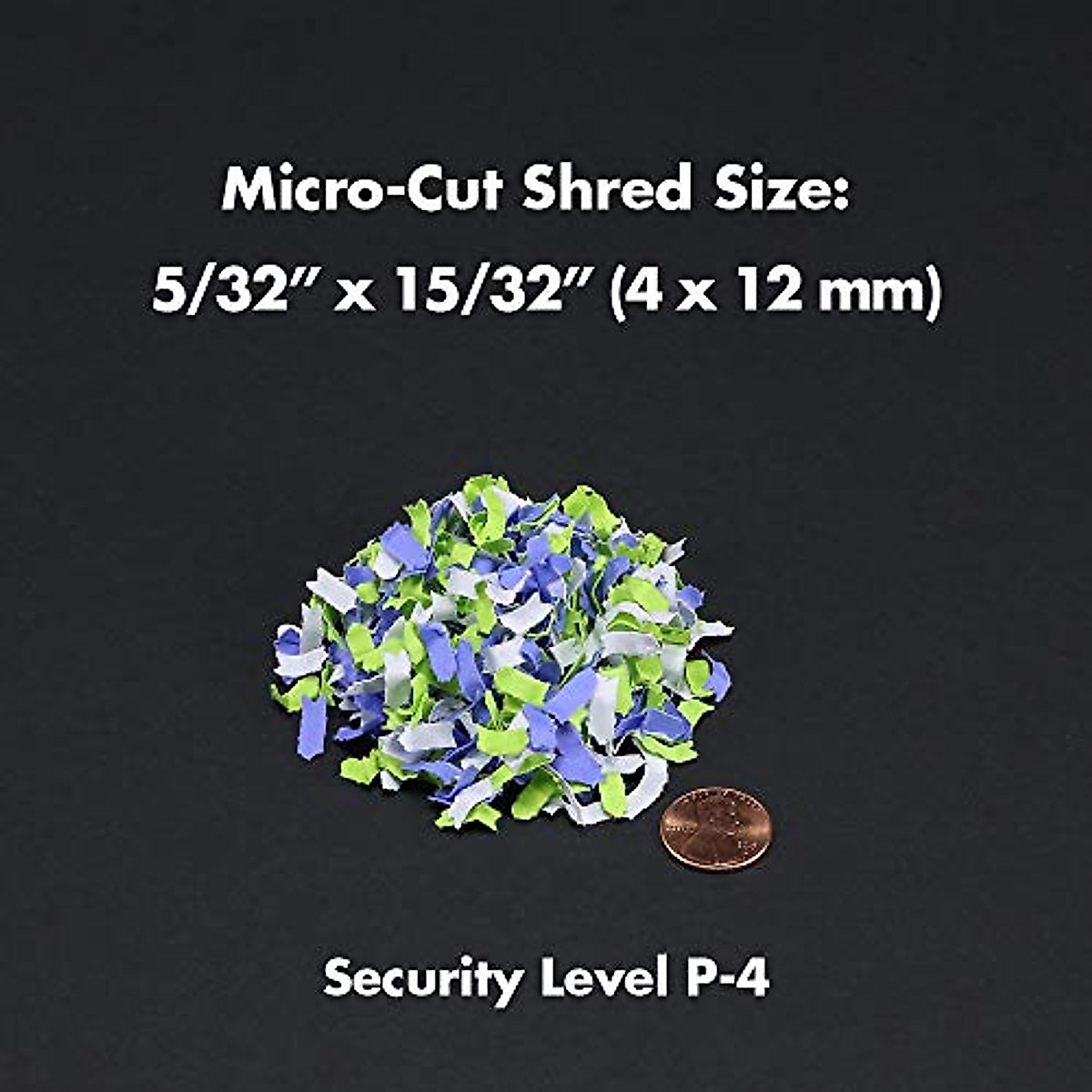 Aurora AU608MB High-Security 6-Sheet Micro-Cut Paper Credit Card Shredder with 3.5-Gallon Wastebasket, 4-Minute Continuous Running Time, Security Level P-4