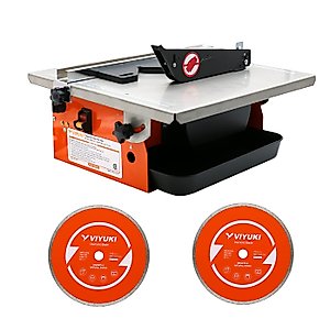 VIYUKI Tile Cutter Saw Portable Wet Cutting Porcelain Tile Cutter Table Saw 7-Inch Wet Tile Saw