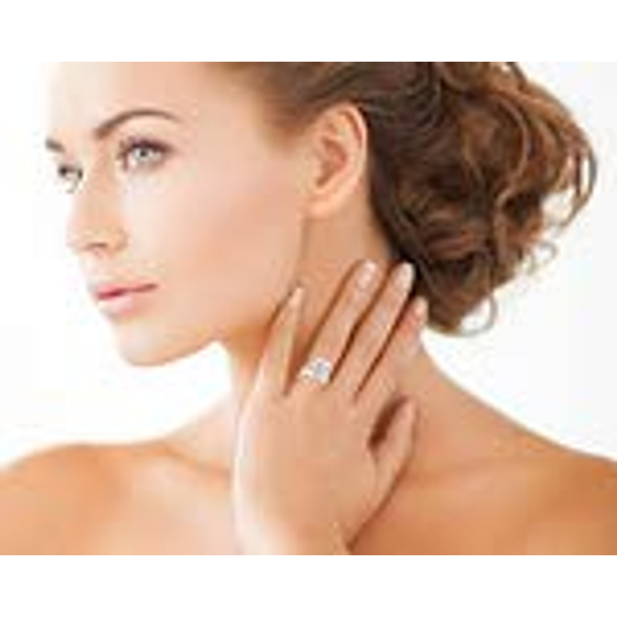 The Pearl Source 10-11mm Genuine White Freshwater Cultured Pearl Kasandra Ring for Women