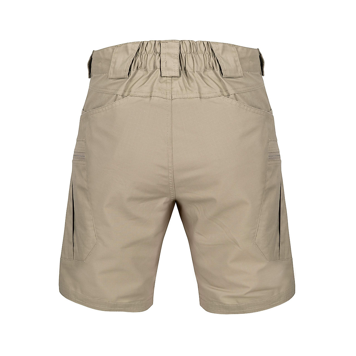 Helikon-Tex Urban (UTS) Tactical Shorts for Men - Lightweight & Breathable Cargo Shorts for Tactical, Military, Police, Hiking, & Hunting (Khaki PolyCotton Ripstop W36, L8.5)