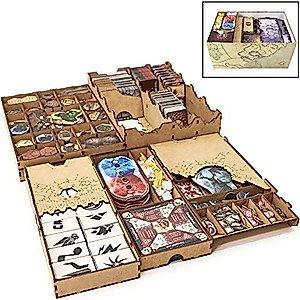 TowerRex Storage Organizer for Gloomhaven with Forgotten Circles Expansion Storage for Gloomhaven Organizer Kit Token Box Card Insert