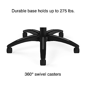 MyOfficeInnovations 934100 Faux Leather with Mesh Back Task Chair, Black