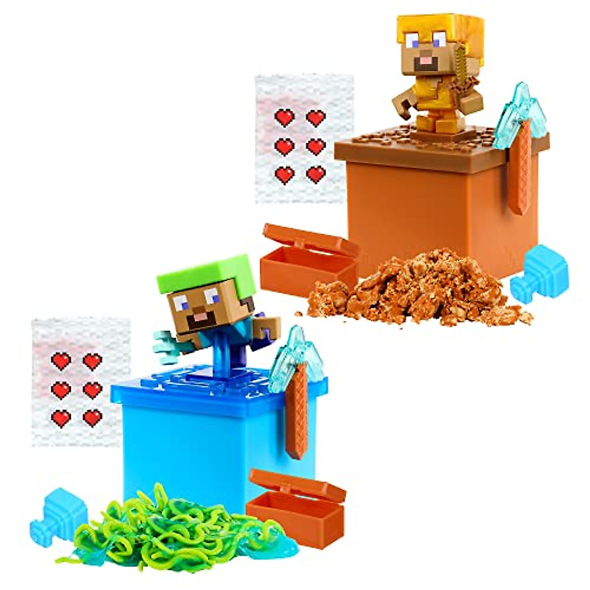 Treasure X Minecraft Sand & Sea. Overworld Minecraft Character. Mine, Discover & Craft with 10 Levels of Adventure & 12 Mine & Craft Characters to Collect. 2 Pack