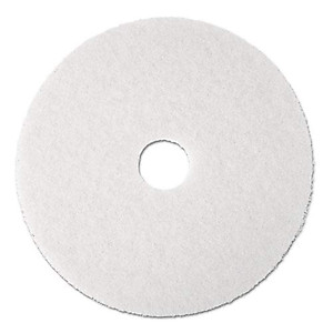 3M 08484 Super Polish Floor Pad 4100, 20-Inch Diameter, White, 5/Carton