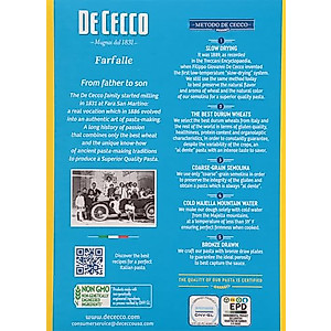 De Cecco Farfalle Pasta, 16 Oz