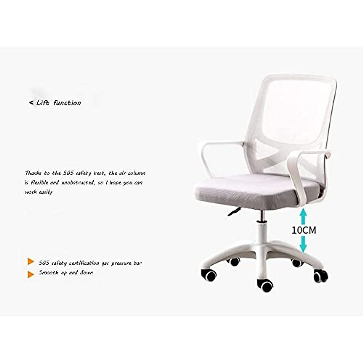 MayNuo Chair Ergonomic Computer Chair Lift Swivel Chair Office Chair Mesh Seat Pedal Positive Posture Chair Game Chair/Gray